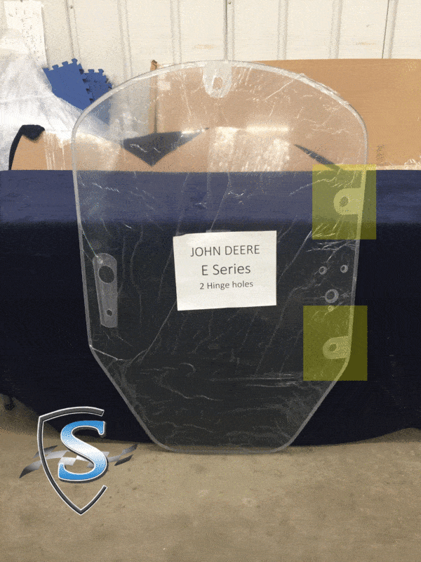 JCB Windshield: Skid Steer - Polycarbonate Replacement Windshield