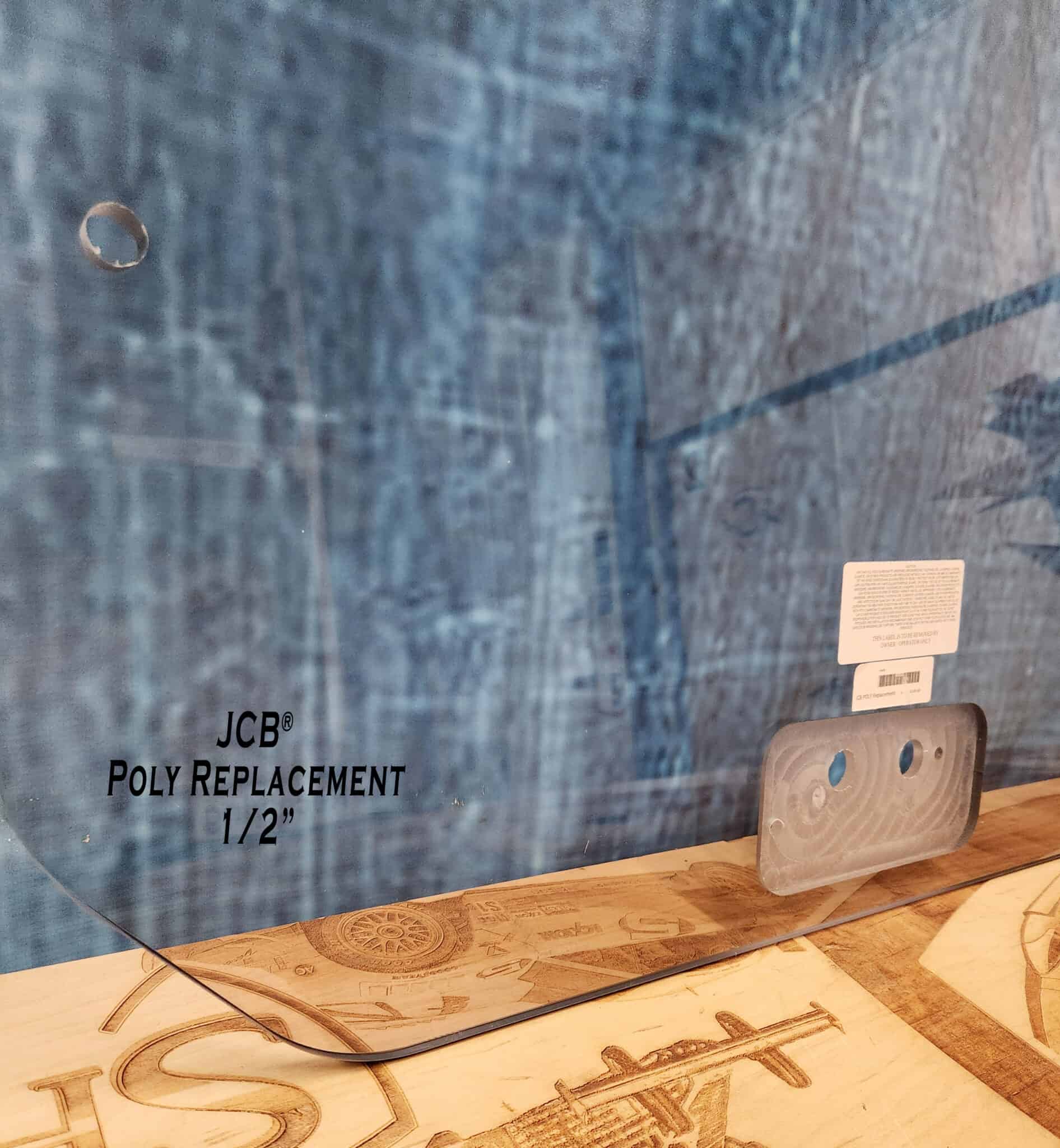 JCB Windshield: Skid Steer - Polycarbonate Replacement Window