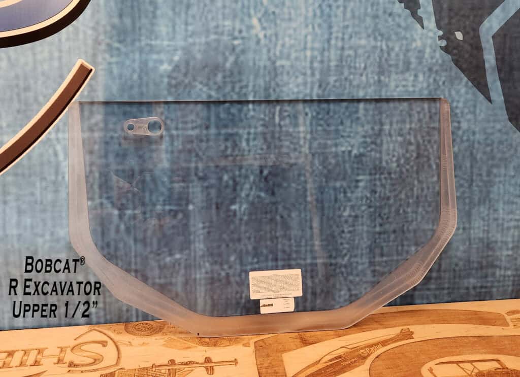 Bobcat Excavator Windshield: "M" or "R" Series - Polycarbonate Windshield