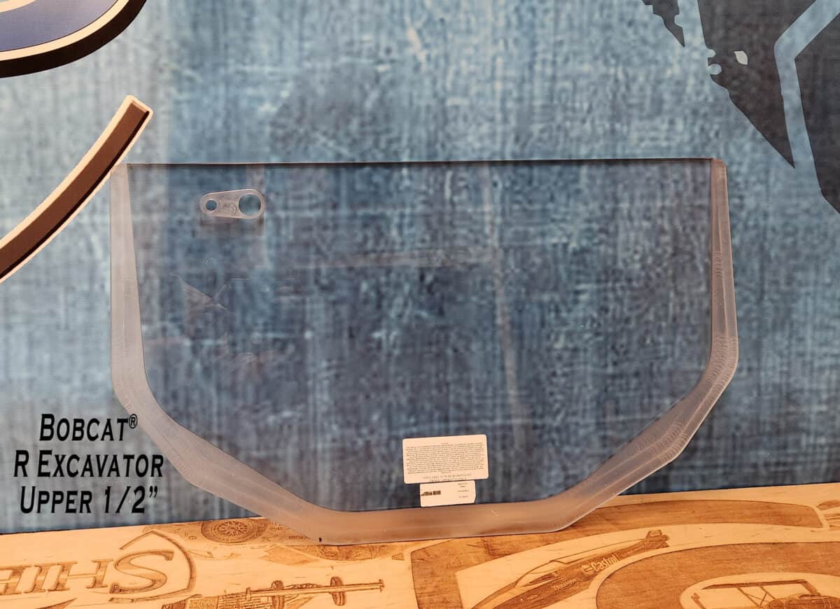 Bobcat Excavator Windshield: "M" or "R" Series - Polycarbonate Windshield