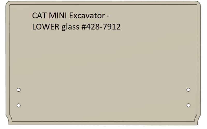 CAT Mini-Excavator 303-305 Windshield - Polycarbonate Replacement