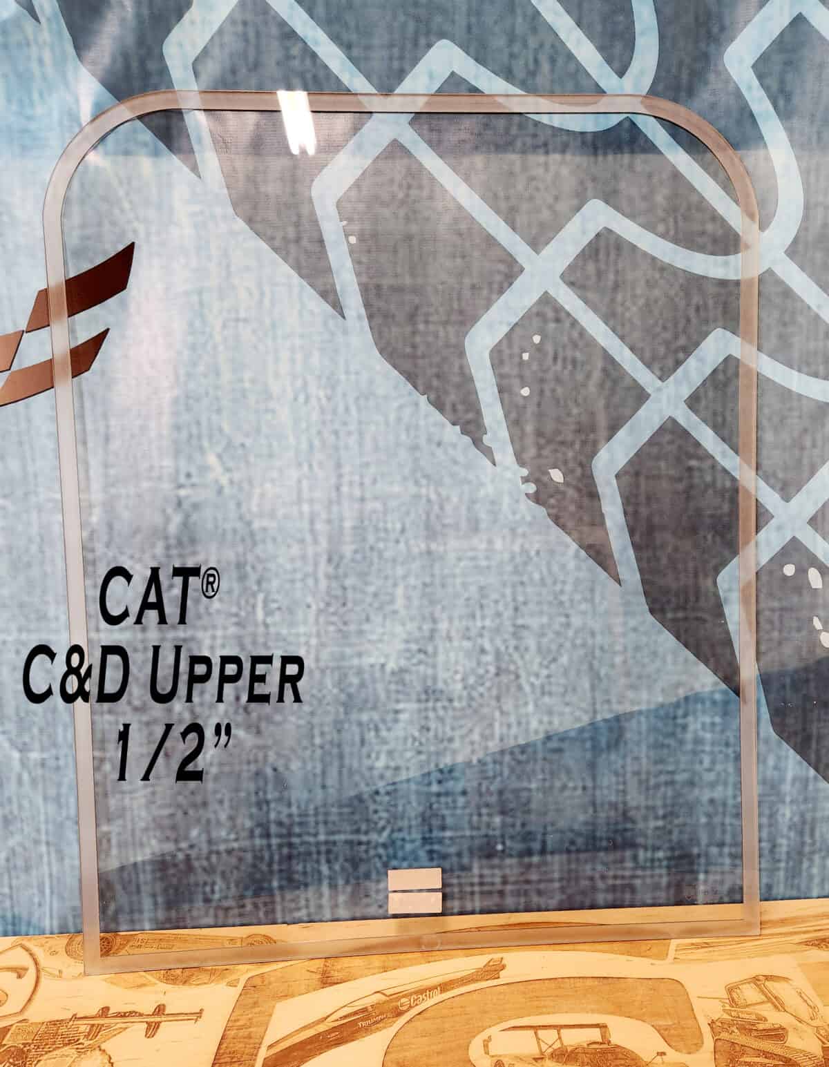 CAT C & D Excavator Windshield - Polycarbonate Replacement