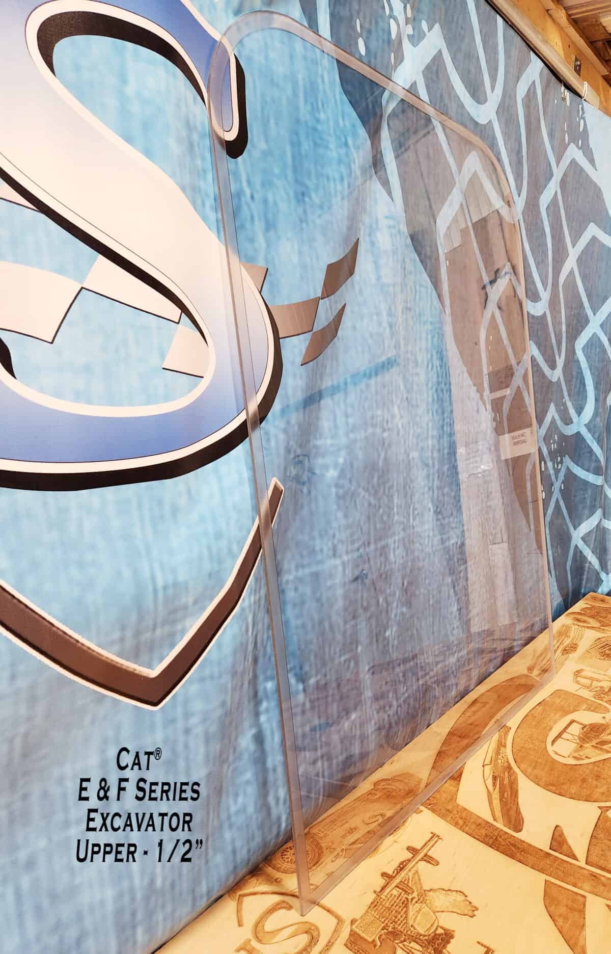 CAT E & F Excavator Windshield - Polycarbonate Replacement