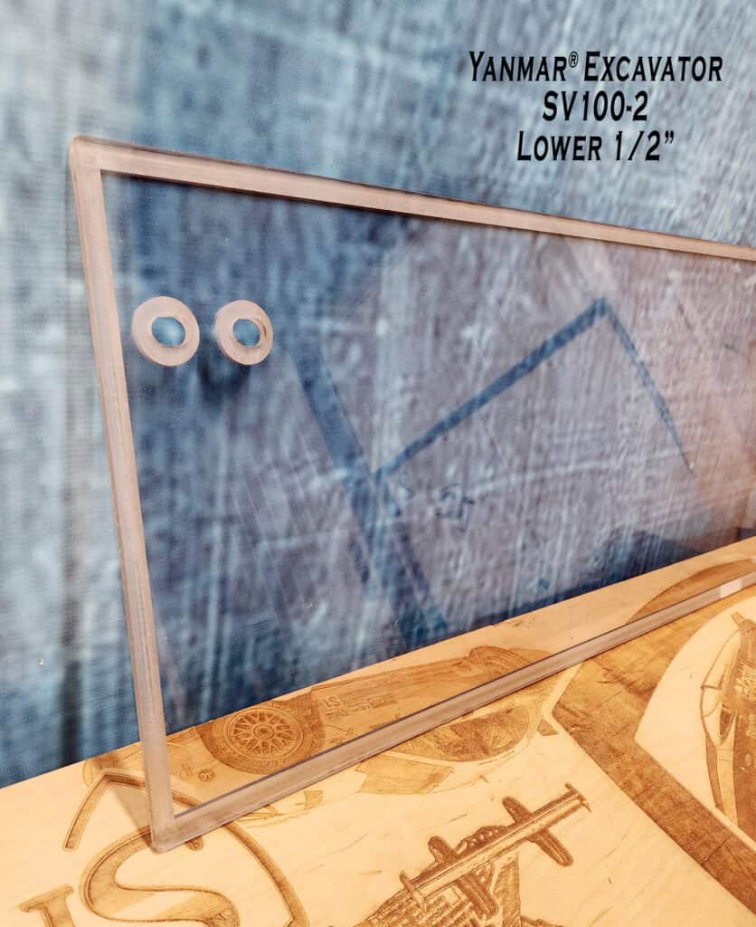 Yanmar Excavator Windshield: SV100-2 - Polycarbonate Replacement