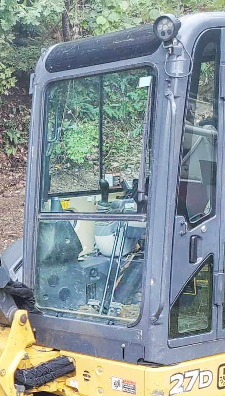 John Deere Compact Excavator Windshield - Polycarbonate Replacement