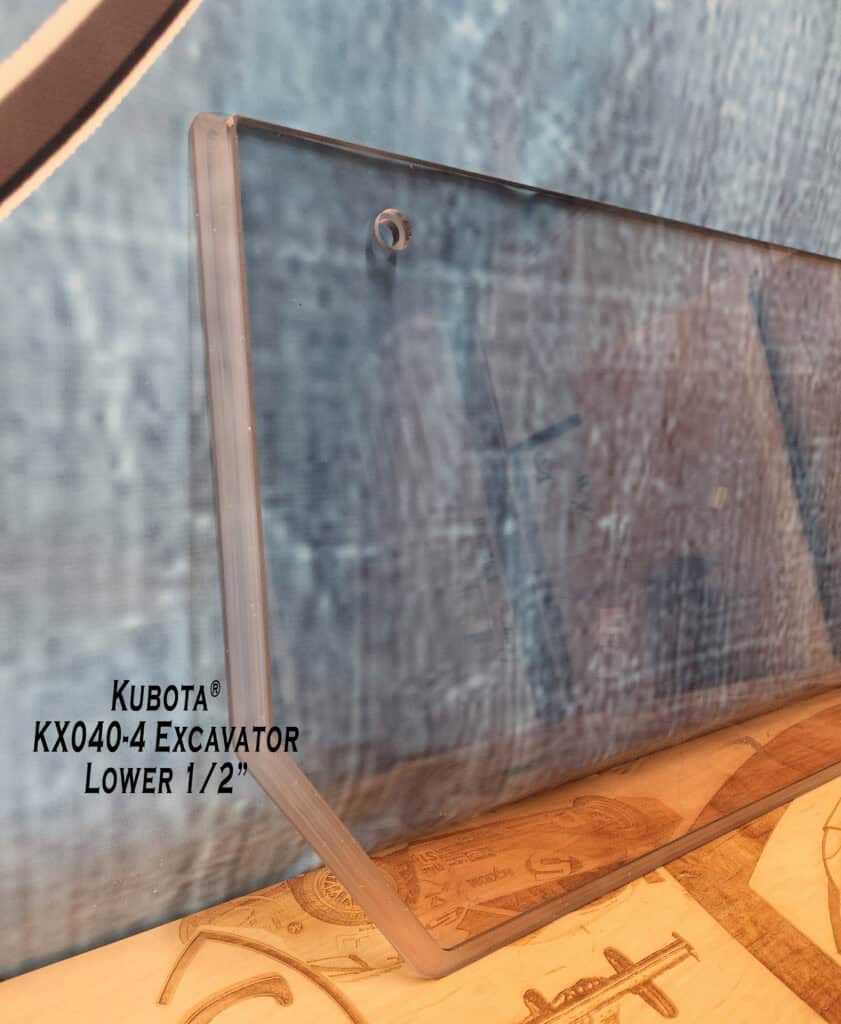 Kubota Excavator Windshield: KX040 - Polycarbonate Replacement
