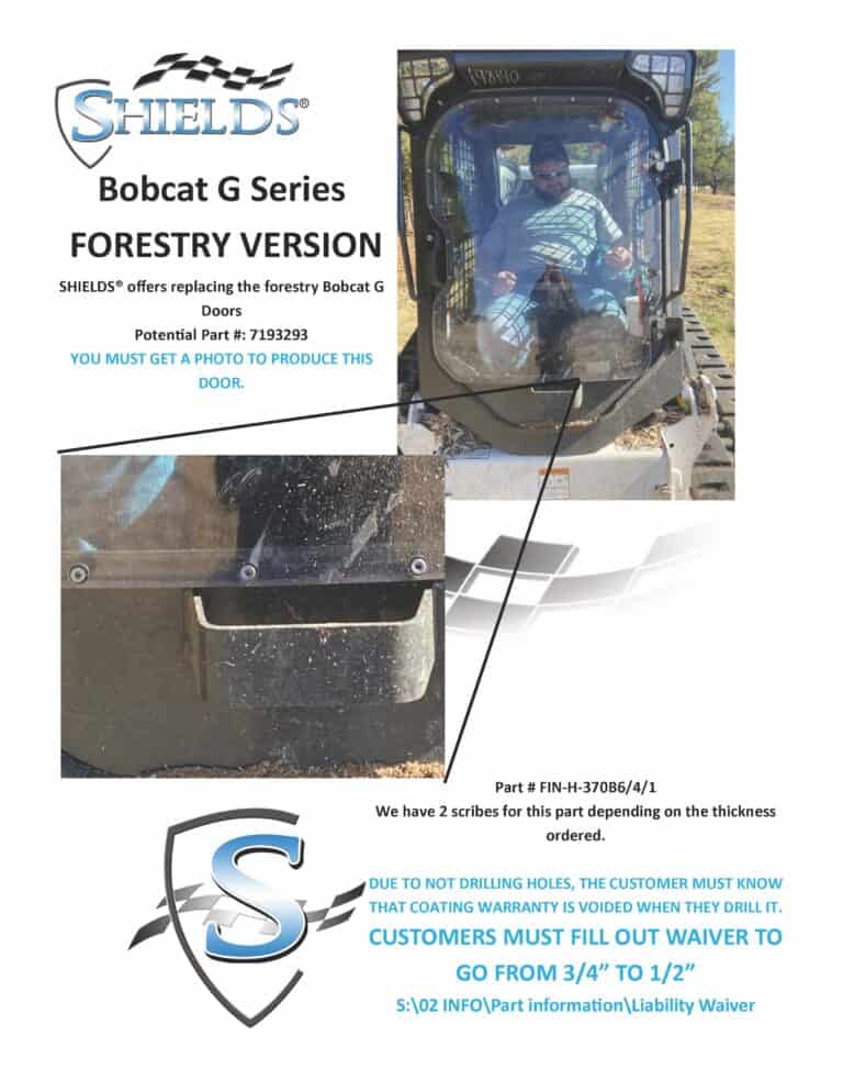 Bobcat Windshield G Series: Forestry Replacement - Polycarbonate ...